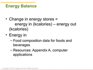 Chapter 6: Energy Balance and Body Composition | PPT