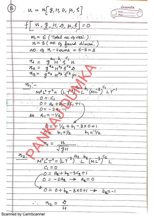solution of introductoin to fluid mechanics and machines(Prof. Som and Prof. Biswas) Chapter 6 | PDF