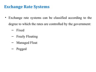 GOVERNMENT INFLUENCE ON EXCHANGE RATES | PPT