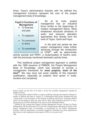 Theory of Management of Large Complex Projects - Chapter 6 | PDF