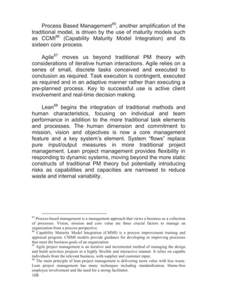 Theory of Management of Large Complex Projects - Chapter 6 | PDF