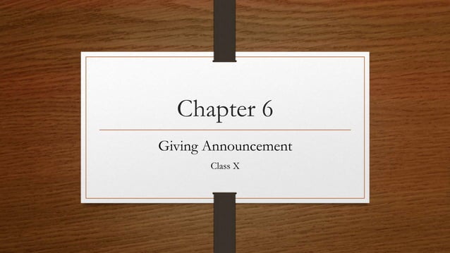 Chapter 6 | PPT