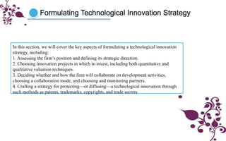 Formulating Technological Innovation Strategy | PPT