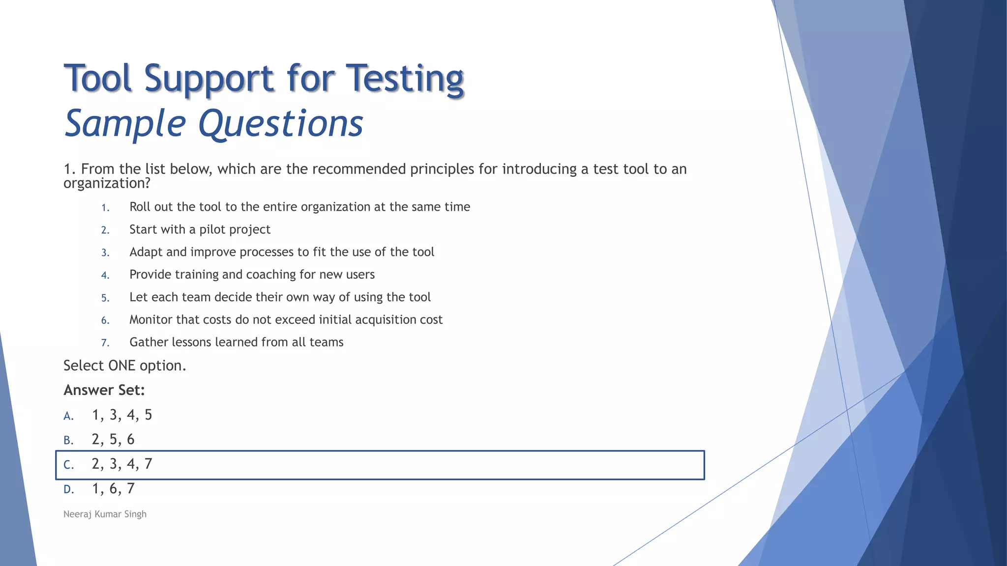 Chapter 6 - Tool Support for Testing | PPTX