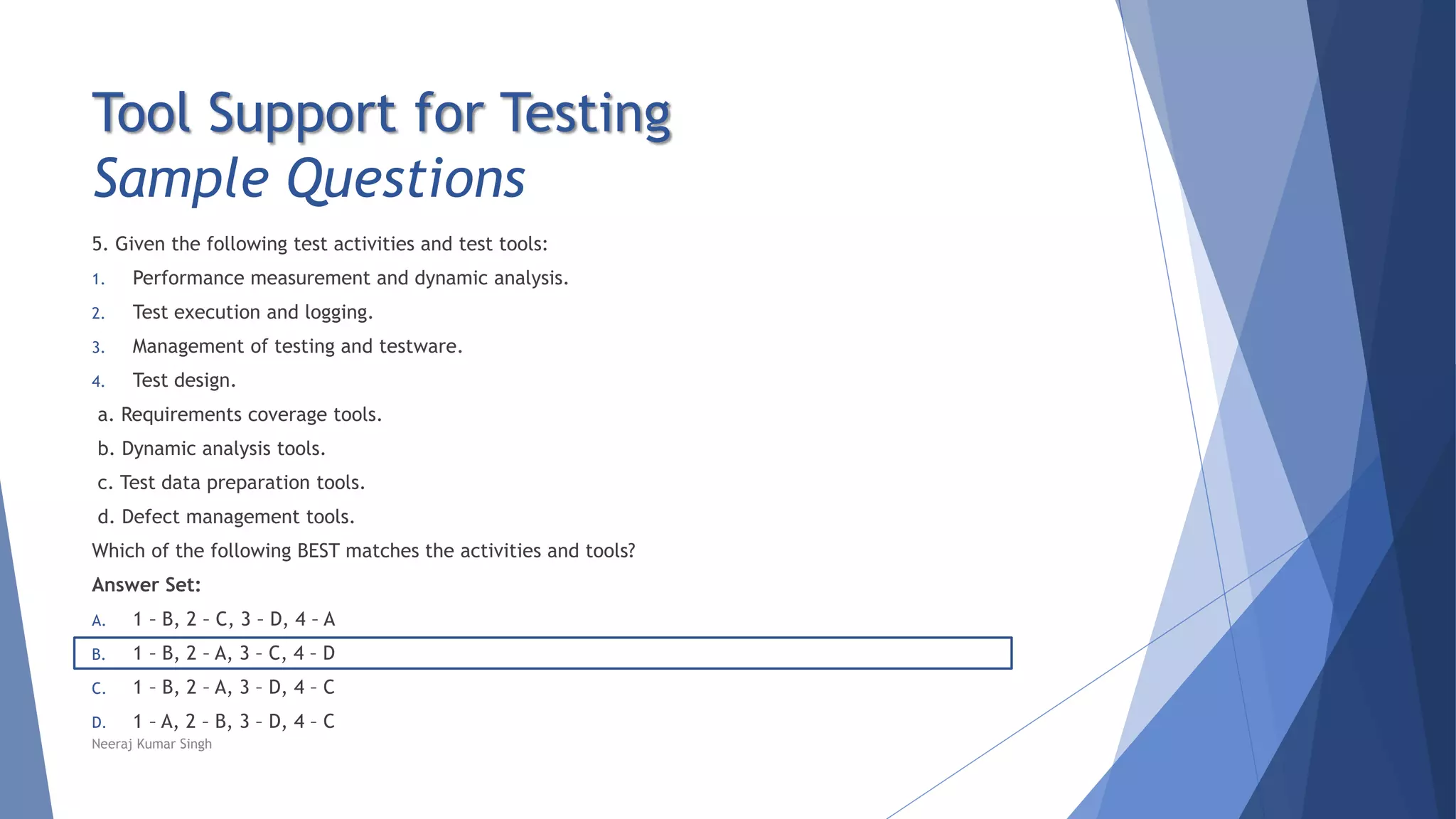 Chapter 6 - Tool Support for Testing | PPTX