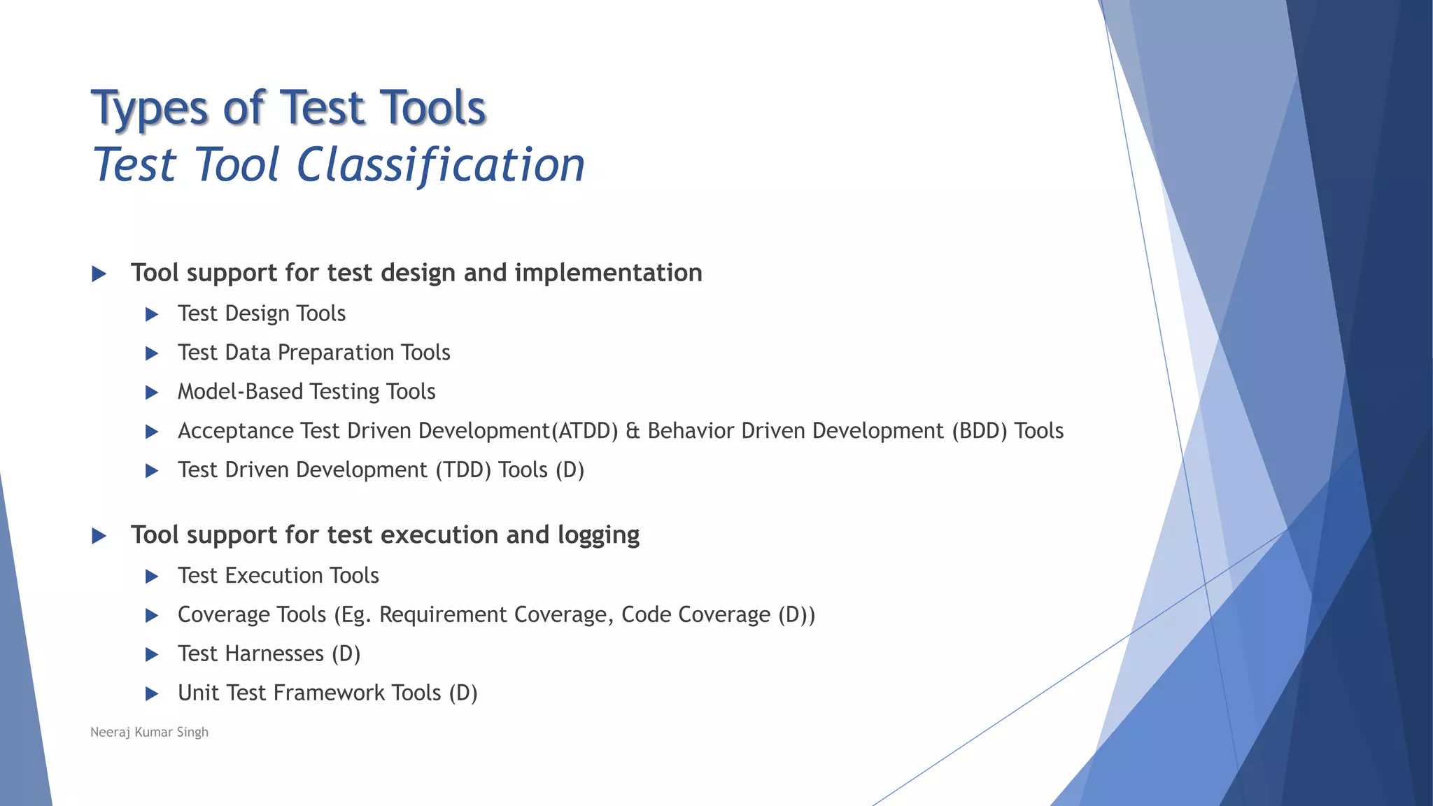 Chapter 6 - Tool Support for Testing | PPTX