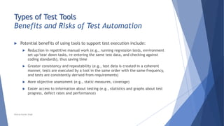 Chapter 6 - Tool Support for Testing | PPTX