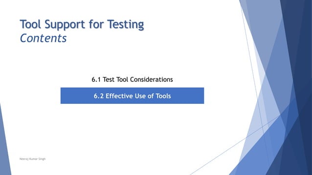 Chapter 6 - Tool Support for Testing | PPTX