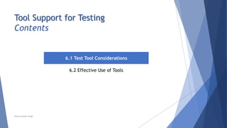 Chapter 6 - Tool Support for Testing | PPTX