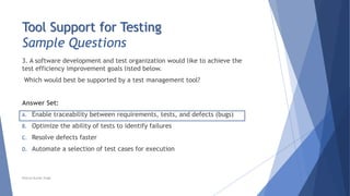 Chapter 6 - Tool Support for Testing | PPTX