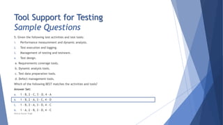 Chapter 6 - Tool Support for Testing | PPTX