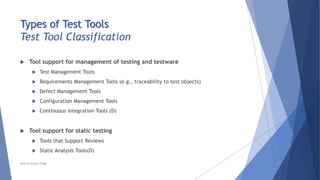 Chapter 6 - Tool Support for Testing | PPTX