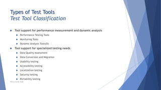 Chapter 6 - Tool Support for Testing | PPTX