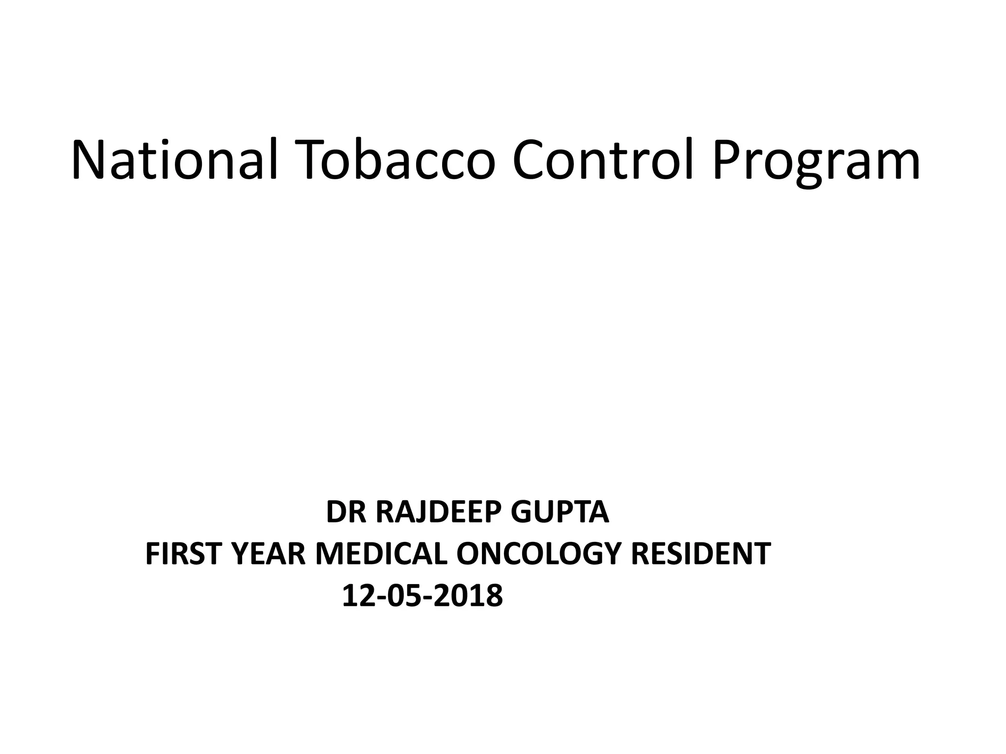 Chapter 6.1 national tobacco control program | PPTX
