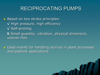 Pumps Fluid Mechanics and machinery , different types of pumps | PPT