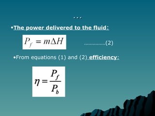 Pump Course: Fluid Mechanics & Machinery | PPT