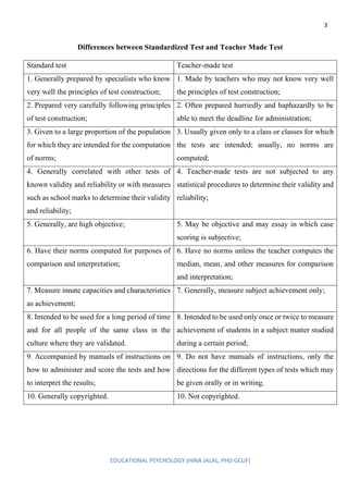 Educational Psychology and Assessment | PDF