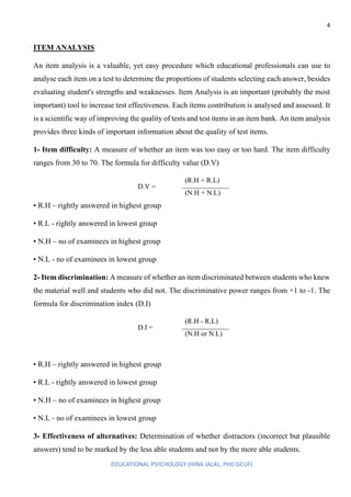 Educational Psychology and Assessment | PDF | Standardized Testing ...