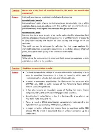 Concept of Securitization | PDF