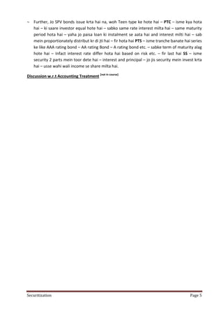 Concept of Securitization | PDF
