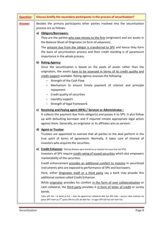 Concept of Securitization | PDF