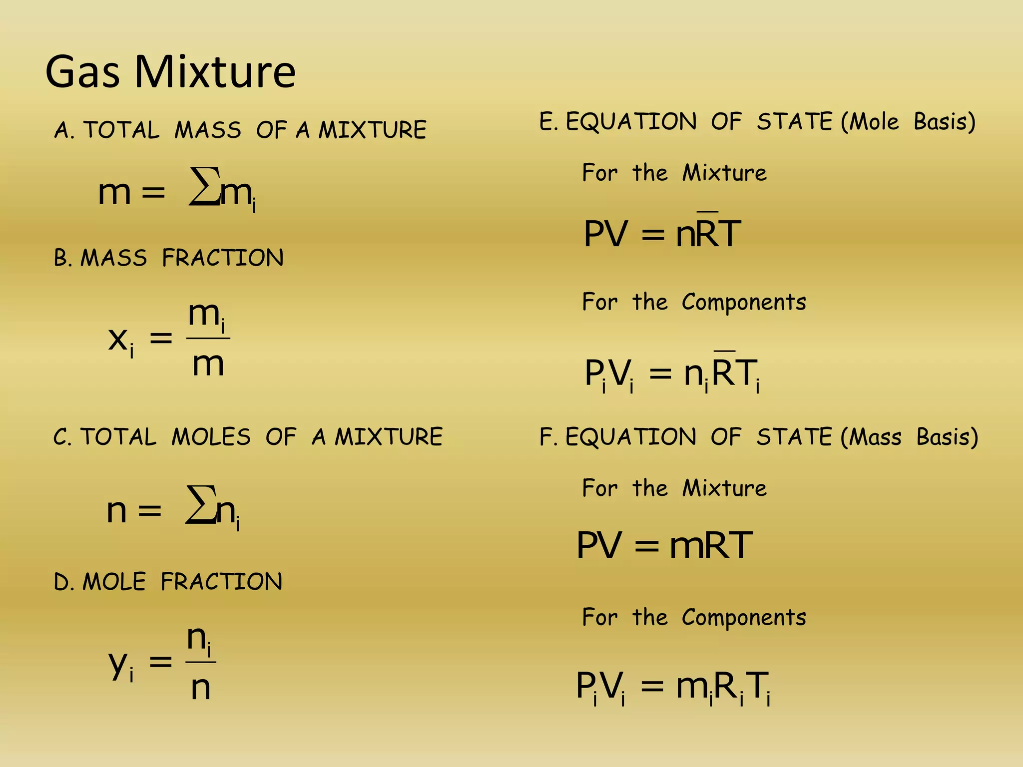 Chapter 6 Gas Mixture | PPT