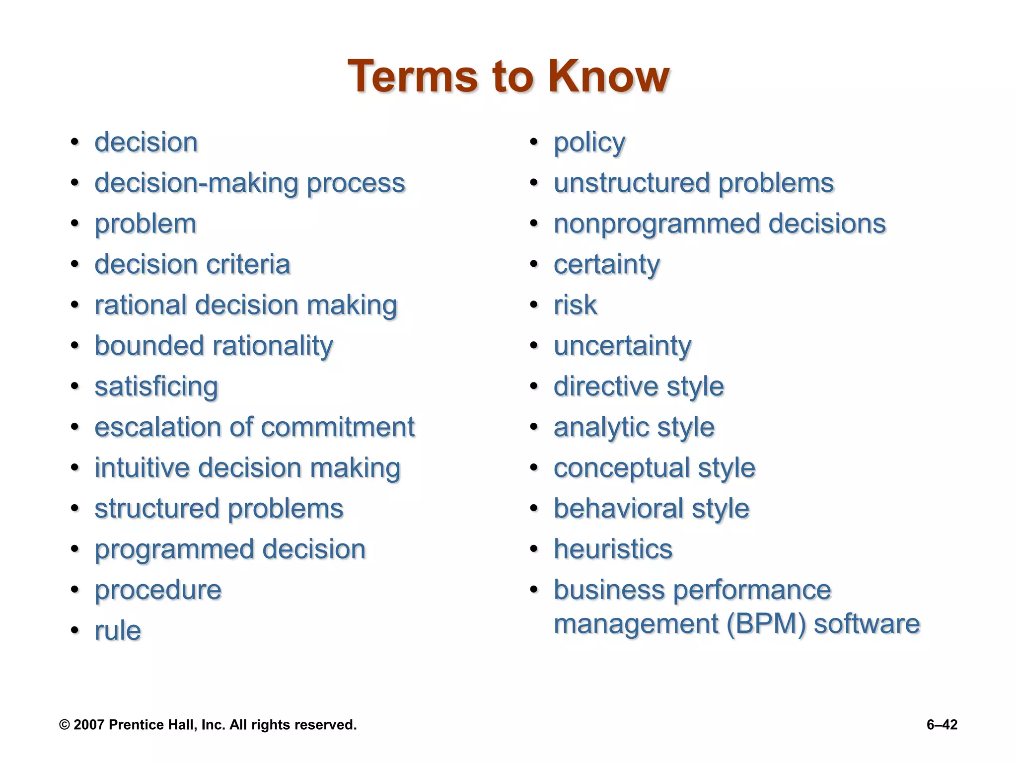 Decision Making in Managerial job | PPT