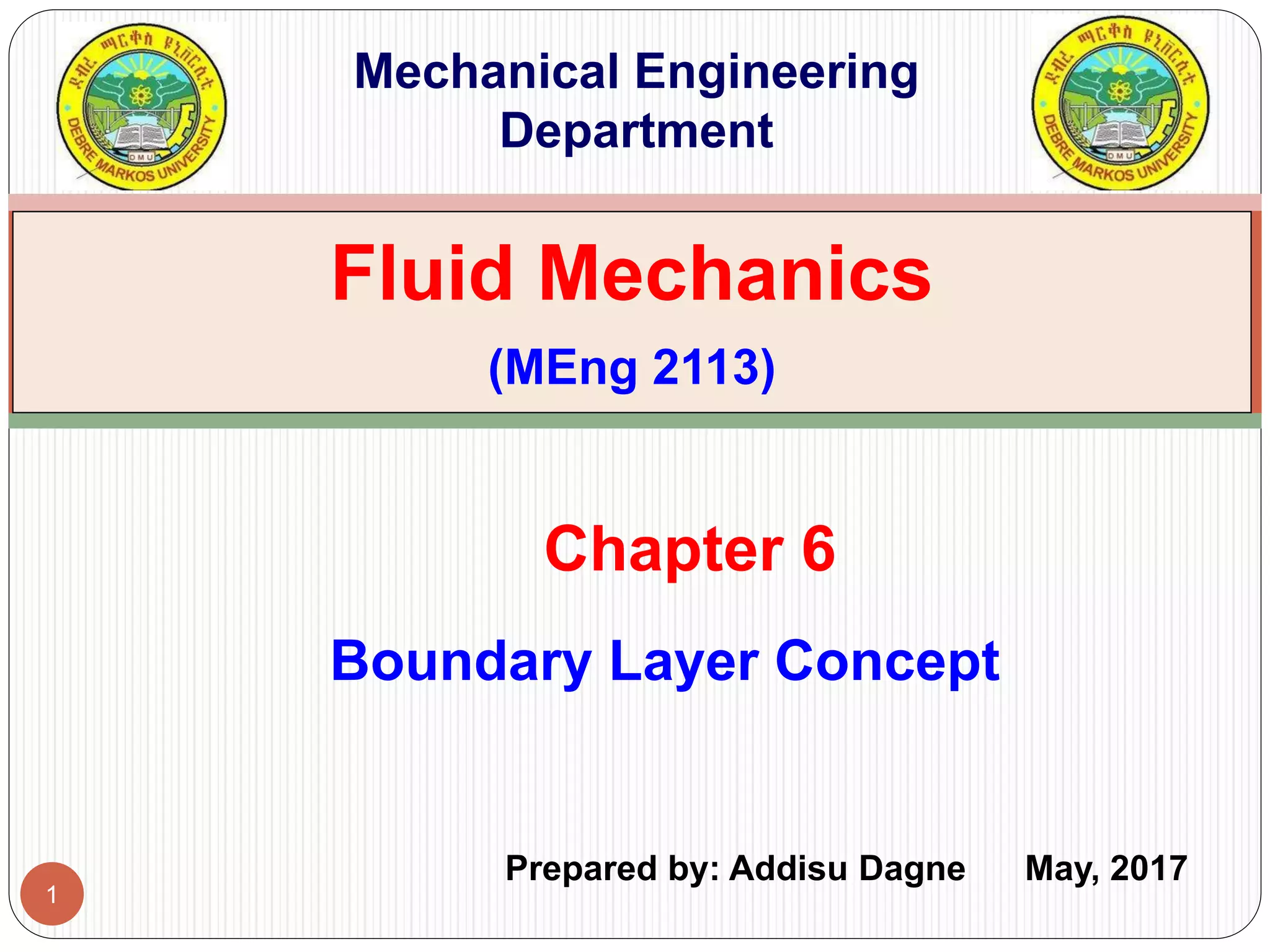 Fluid Mechanics Chapter 6. Boundary Layer Concept | PDF | Physics | Science