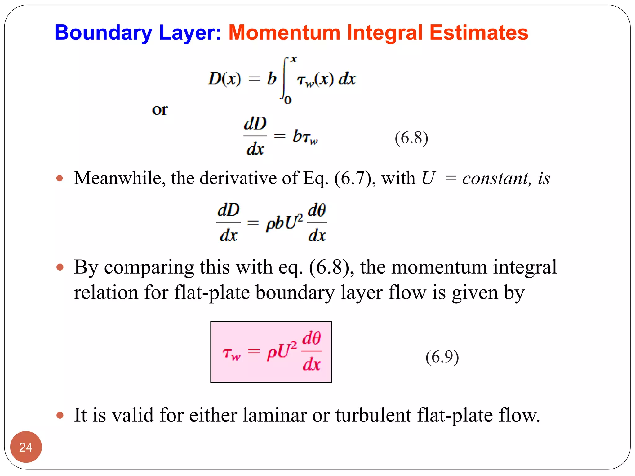 Fluid Mechanics Chapter 6. Boundary Layer Concept | PDF | Physics | Science