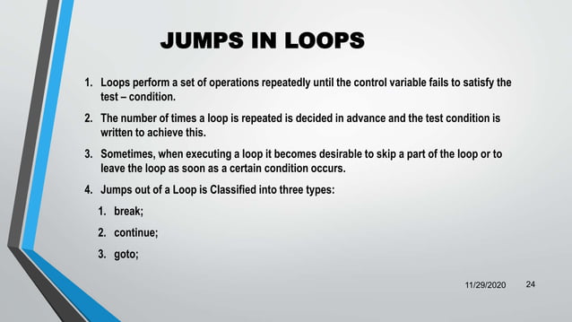 Decision Making and Looping | PPTX