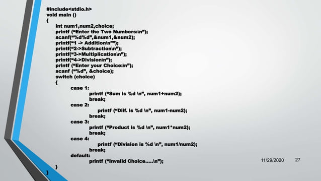 Decision Making and Looping | PPTX