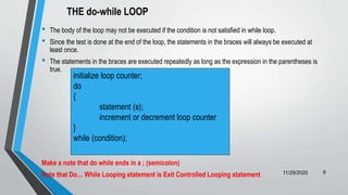 Decision Making and Looping | PPTX