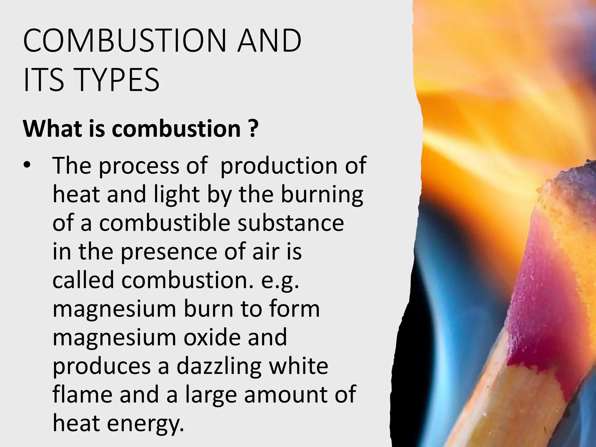 Chapter - 6, Combustion and Flame, Science, Class 8 | PDF | Chemistry ...