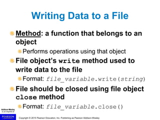 Files and Exceptions | PPT