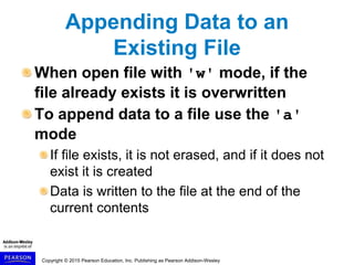 Files and Exceptions | PPT
