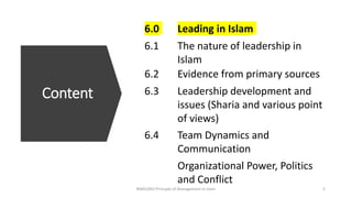 Chapter 6: Leading in Islam | PPTX