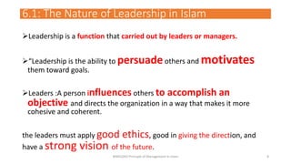 Chapter 6: Leading in Islam | PPTX