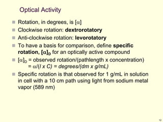 stereochemistry at tetrahedral centres | PPTX