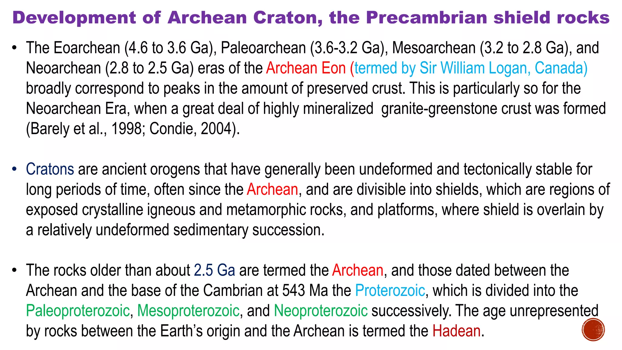 The earliest (Precambrian) history of the earth's crust | PDF