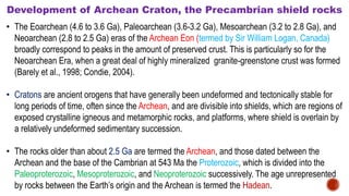 The earliest (Precambrian) history of the earth's crust | PPT