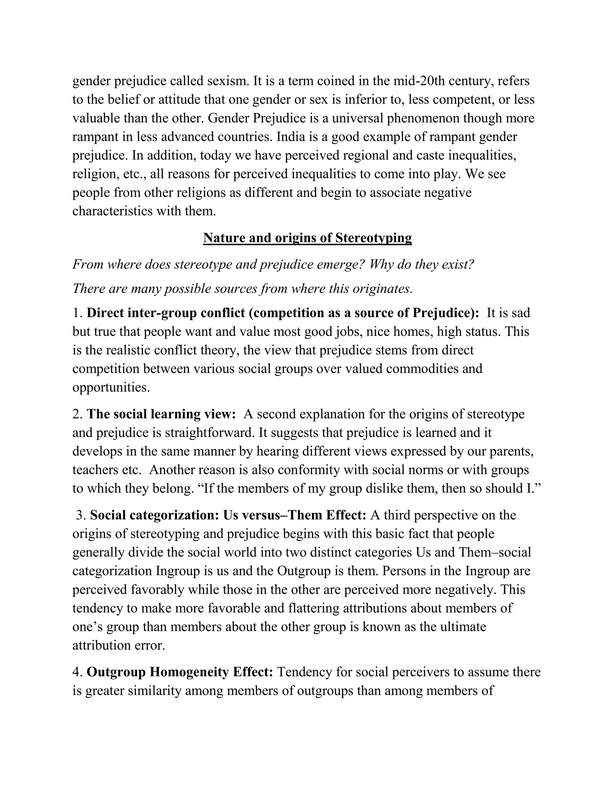 Sterotyping,aggression,prejudice | PDF