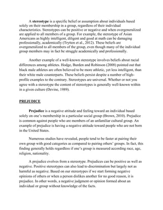 Sterotyping,aggression,prejudice | PDF