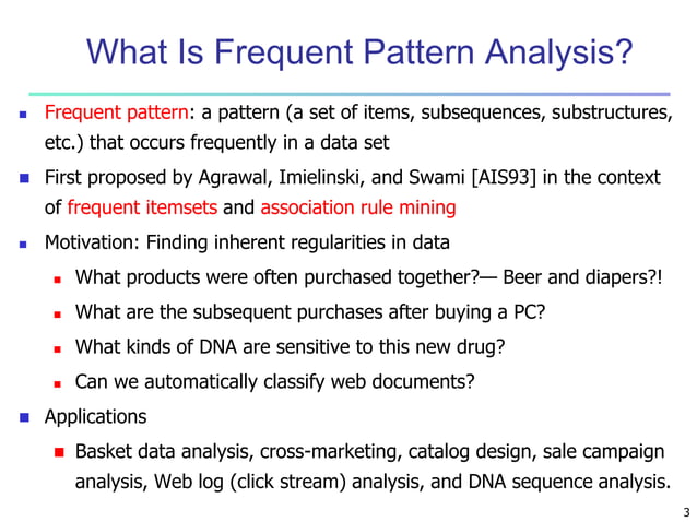 Chapter 6 Mining Frequent Patterns Associations And Correlations Basic Concepts And Methods