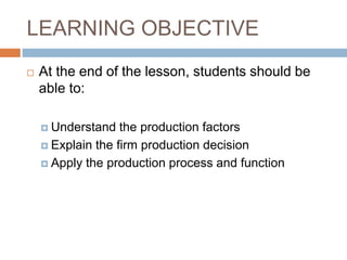 Microeconomics - Theory of Production.pptx