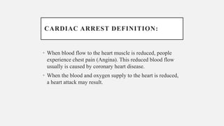 chapter 6. the cadiac arrest.first aid pptx | PPTX