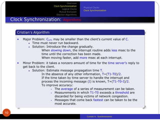 Distributed systems course: Synchronization | PPT
