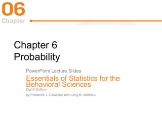 chapter 6 - Probability - Stats for behaviour | PDF