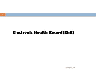 Chapter 6 Electronic health records pptx | PPTX