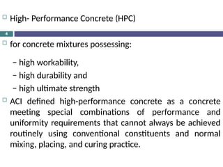 chapter 6_High-Performance Concrete.pptx | Civil Engineering Industry ...