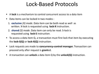 Concurrency Control in Database Management System | PDF